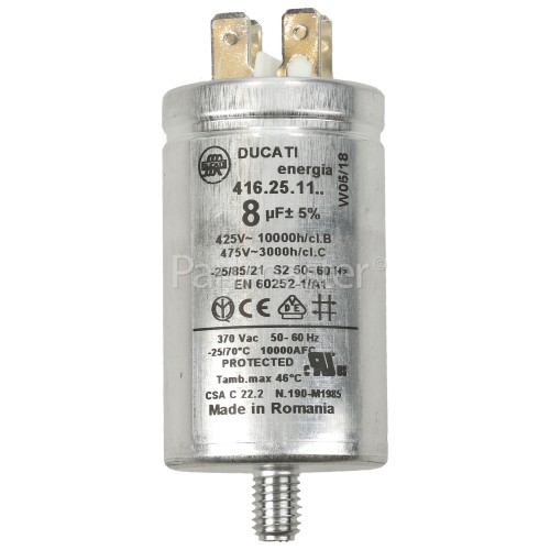 8UF Capacitor | www.partmaster.co.uk
