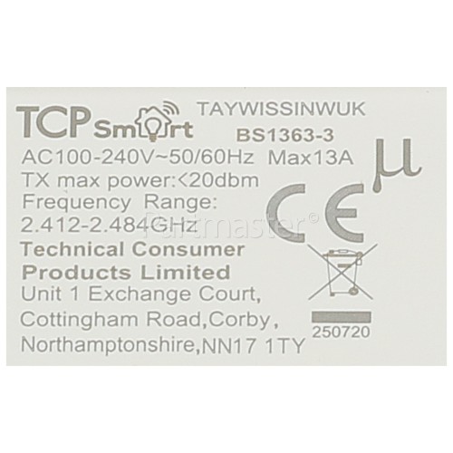 TCP Smart WiFi Single Plug 13amp Socket (Twin Pack) Part Number SM0027 ...