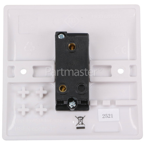 Wellco Slimline 1 Gang 1 Way Light Switch | www.partmaster.co.uk