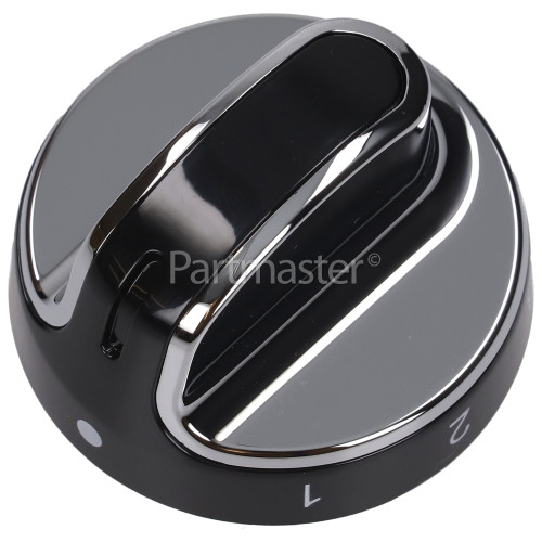 Stoves Grill Control Knob - Black / Chrome | www.partmaster.co.uk