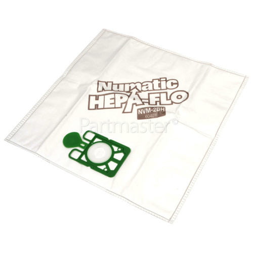 Numatic NVM-2BH 3 Layer Vacuum Hepaflo Filter Dust Bag (Box Of 10 ...