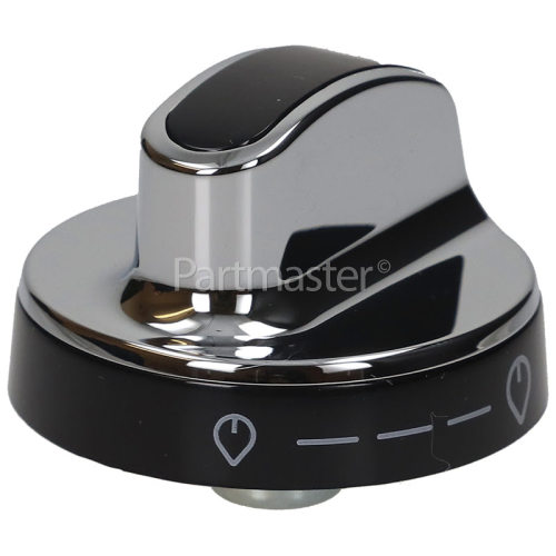 Stoves Hob Control Knob - Black / Chrome | www.partmaster.co.uk