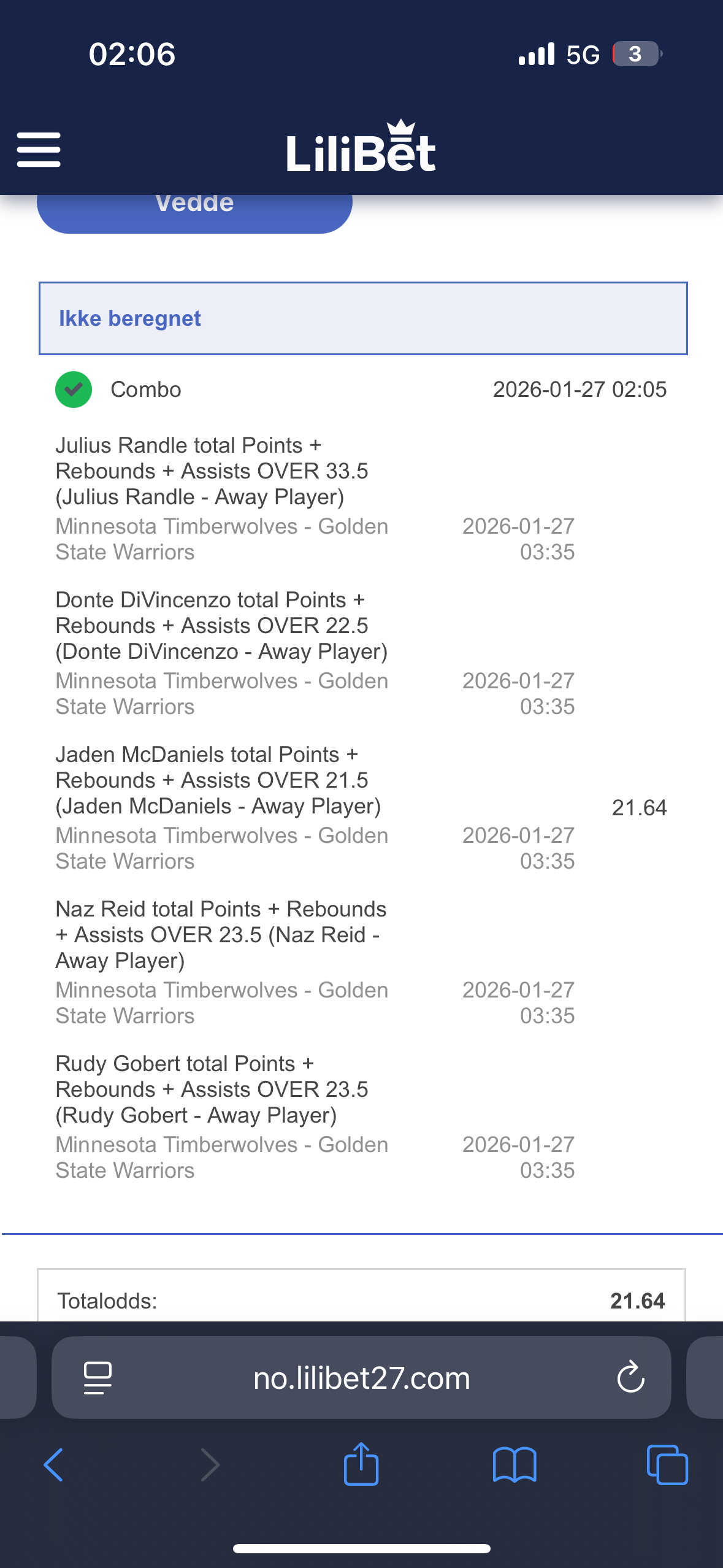 Minnesota Timberwolves - Golden State Warriors, Tobib