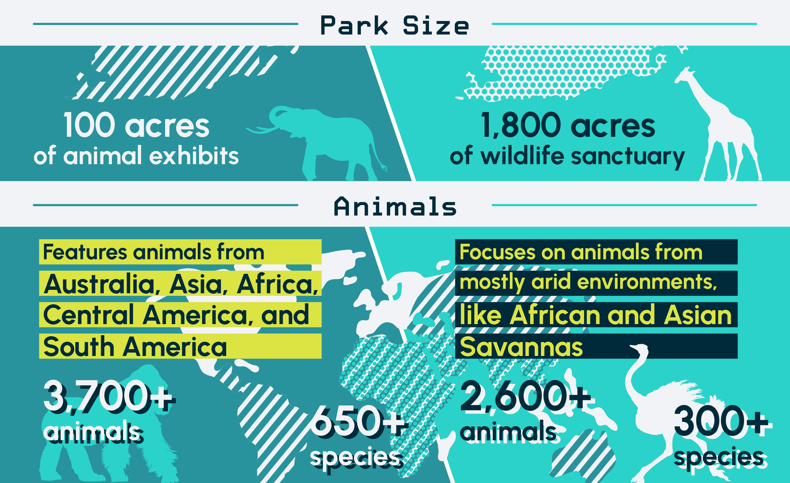 difference between zoo and forest