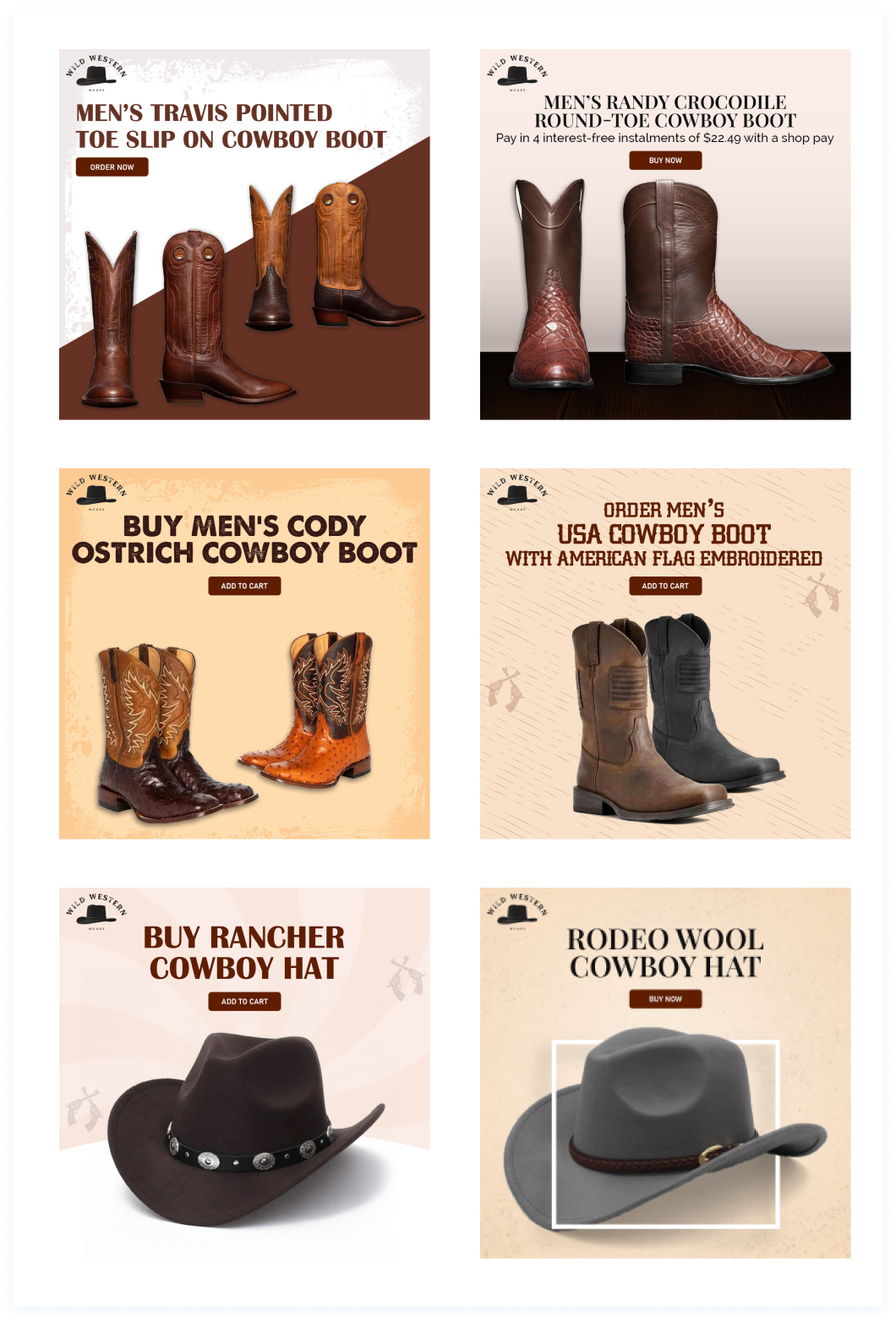Our Portfolio | 2-wild-west-wear-ad | Xamtac Consulting
