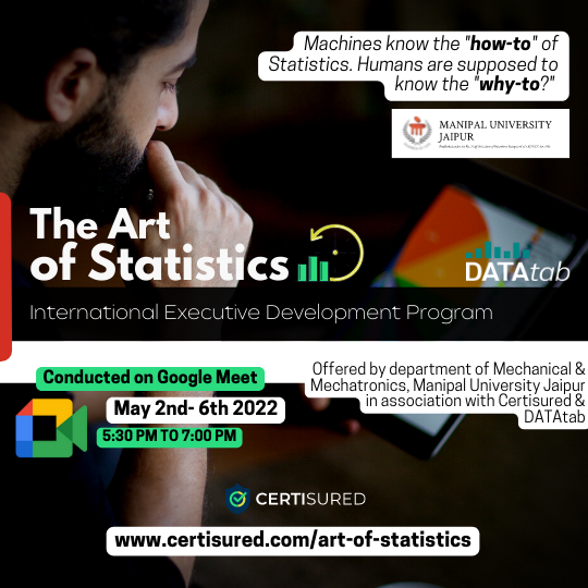 Executive Development Program, Manipal University Jaipur: Art of Statistics | Certisured