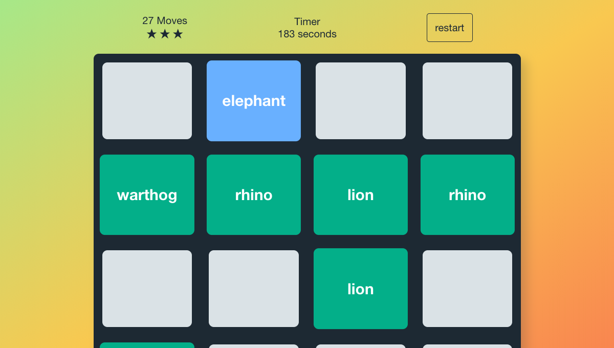 GitHub - nickhericks/memory-game: A project for Udacity's Front End Web Development nanodegree ...