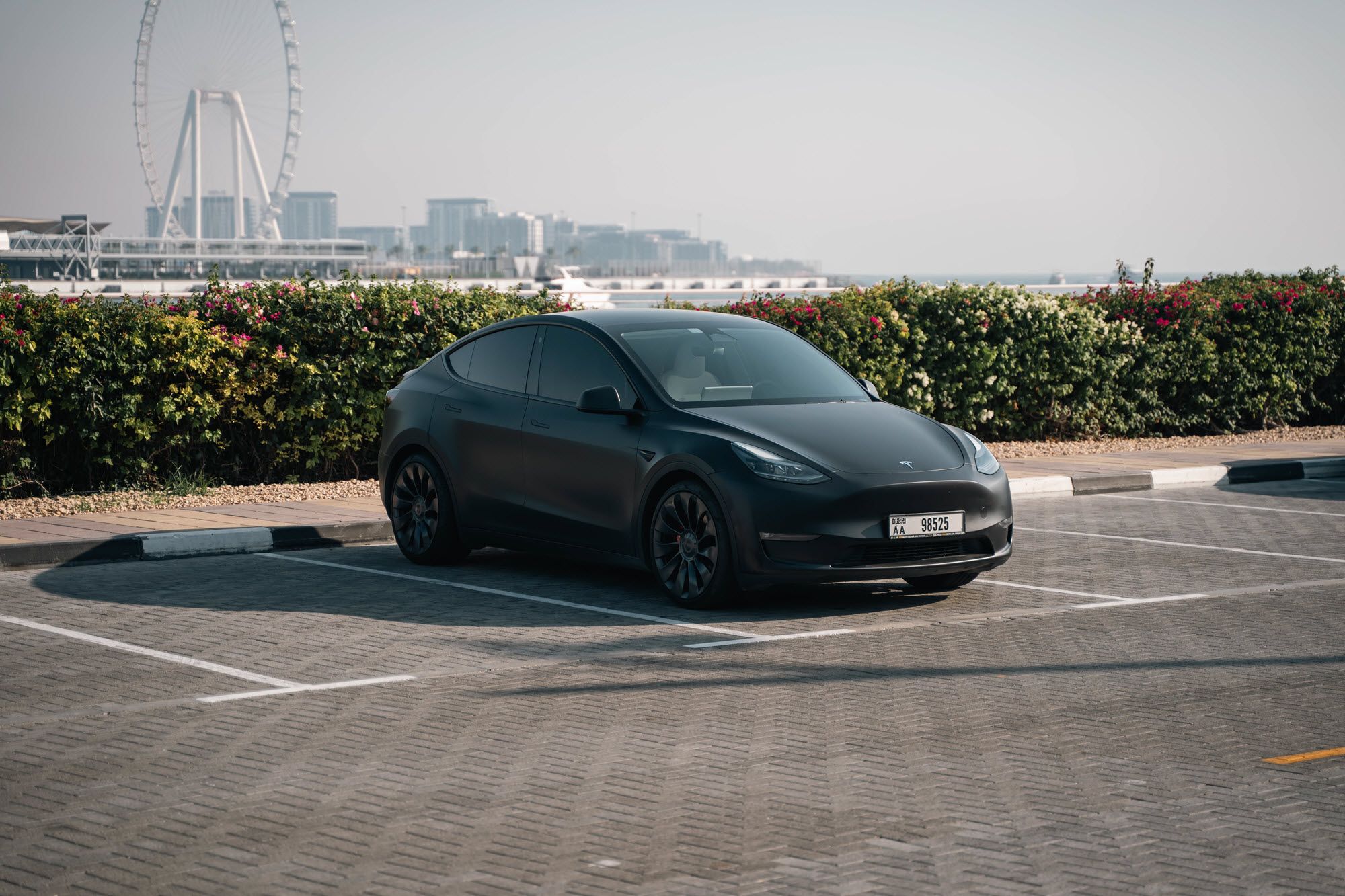 Tesla Model Y Perfomance for rent in Dubai without driver.