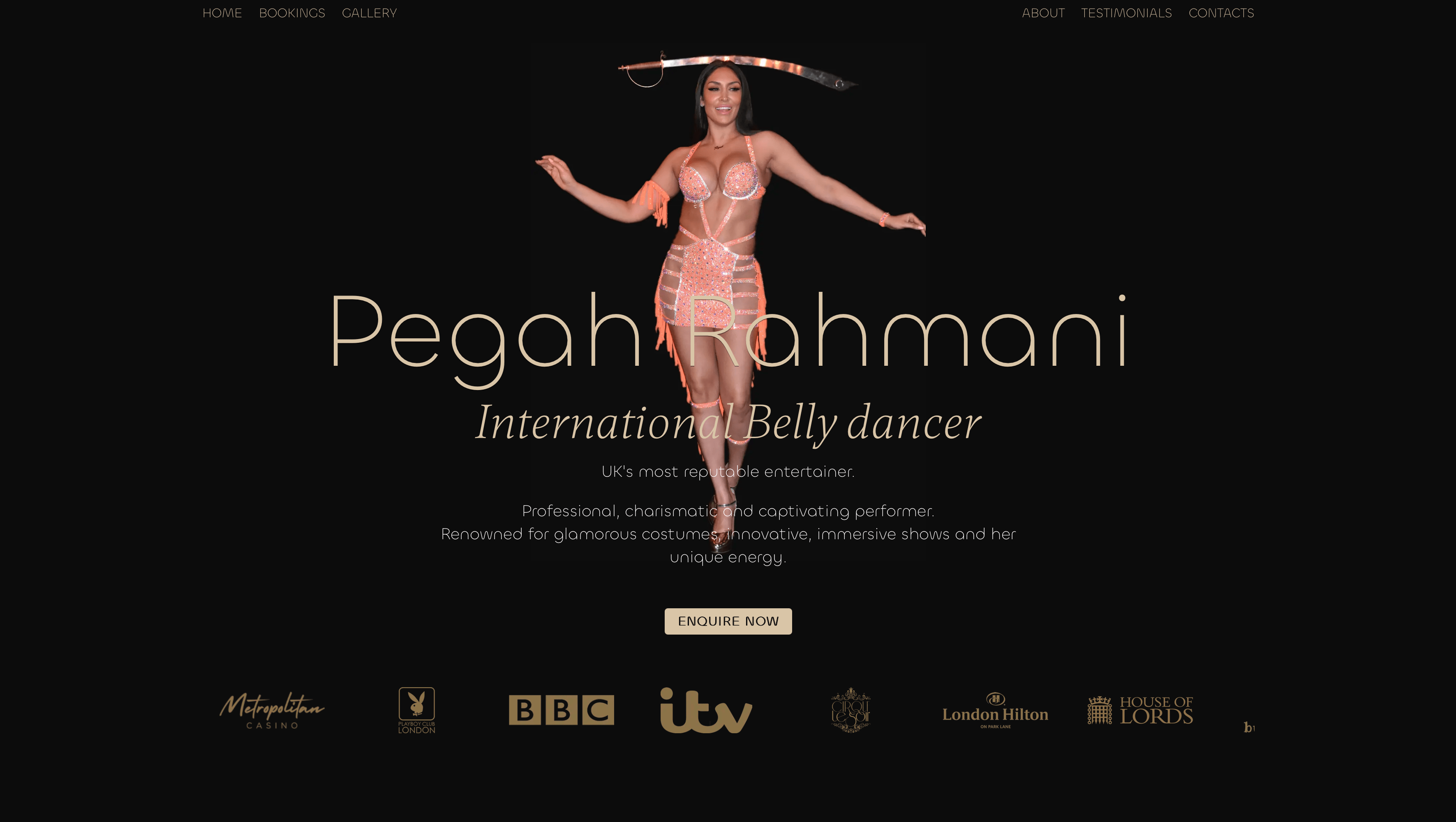 Pegah Rahmani - Professional Belly Dancer in London and Dubai