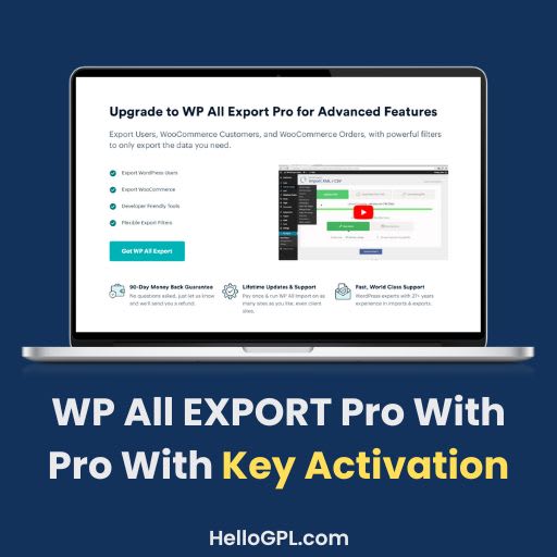 WP All Export Pro Activation With Key (Lifetime Auto Update)