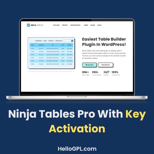 Ninja Tables Pro Activation With Key (Lifetime Auto Update)