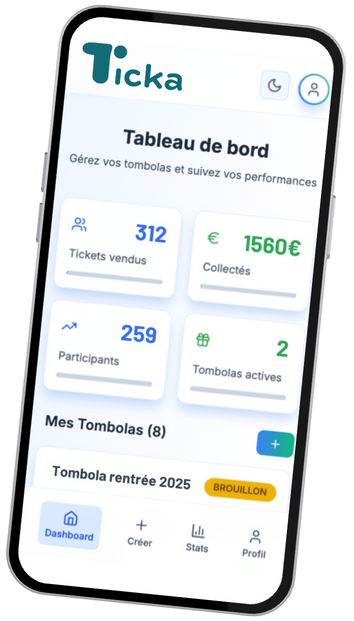 TICKA - Plateforme de Tombolas Associatives