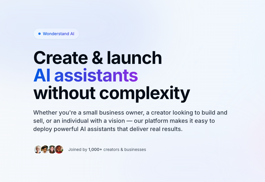 Wonderstand AI | AI Assistant Builder Platform