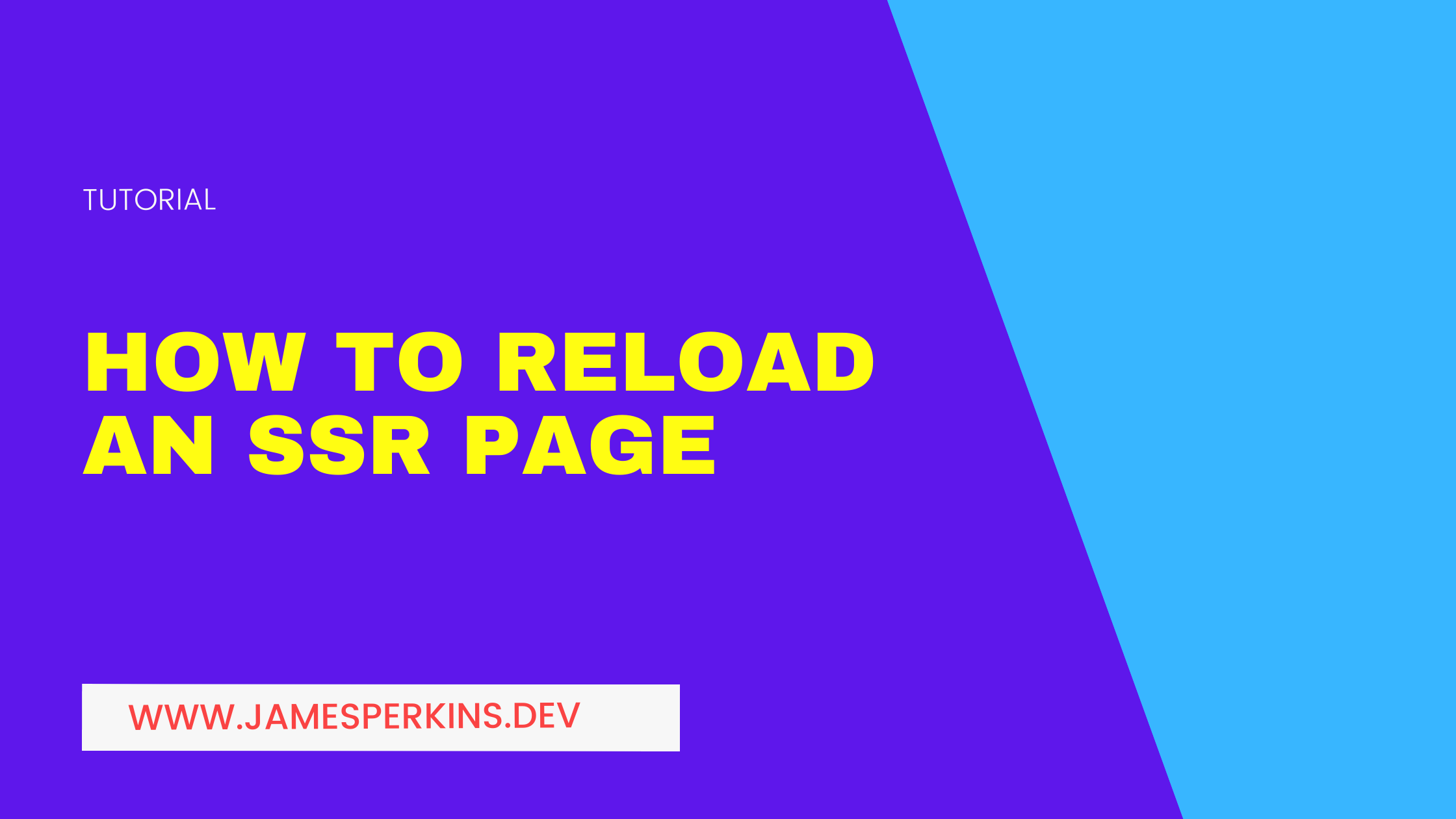 How to reload an SSR page