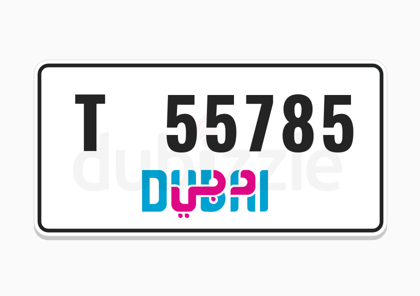dubai code T 55785 ( 55XY5 / 5 57 85 / 55 785 ) fancy number plate with ...