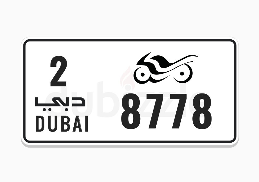 Vvvip motorcycle Dubai number plate 8778 with a best price in the ...