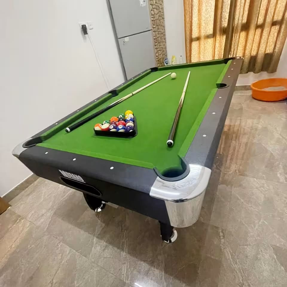 Buy Murano 9 Feet Wooden Billiard Table with all Accessories, Green ...