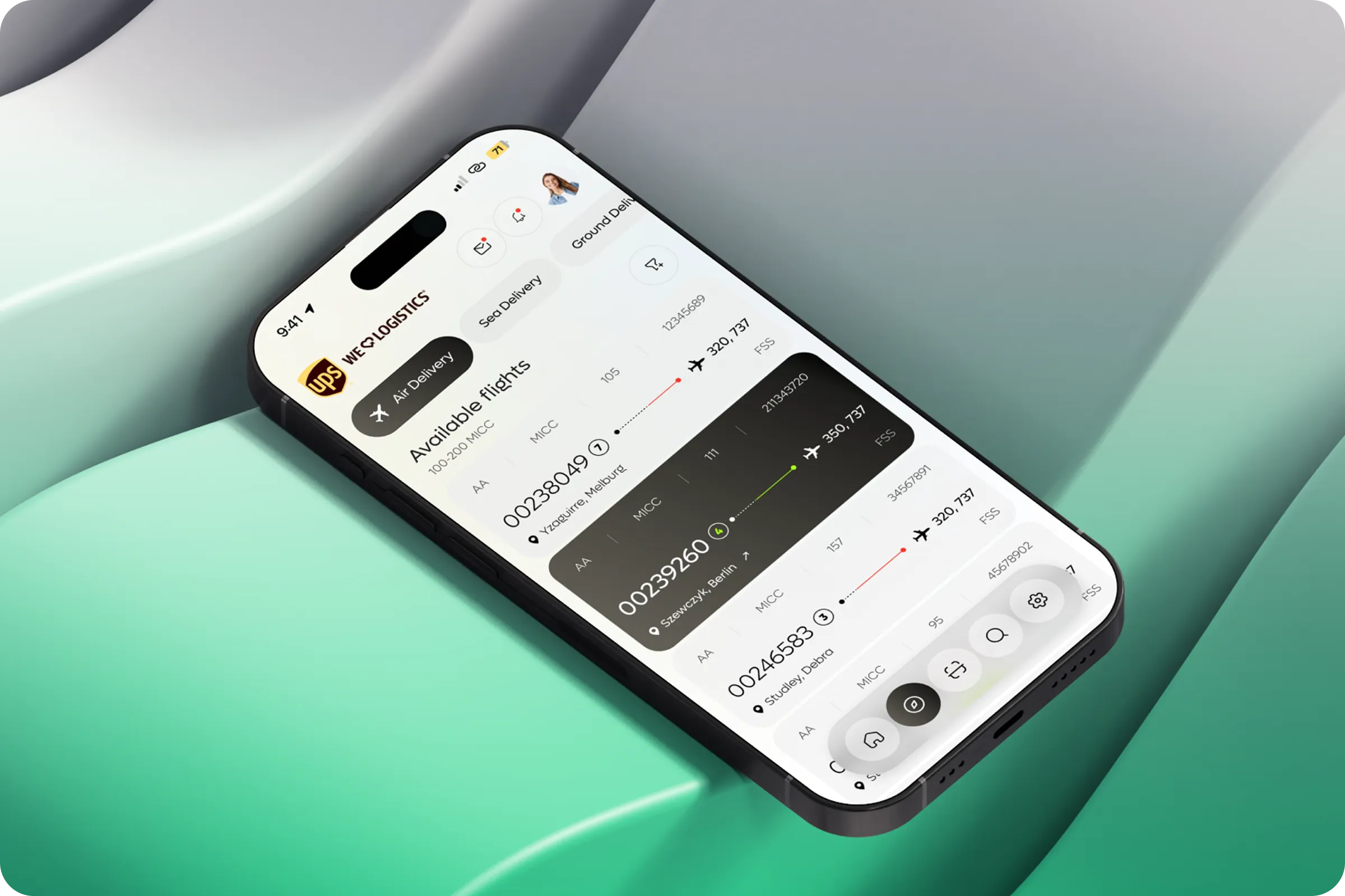 UPS LMS Airfreight Delivery Mobile App | UX UI Design