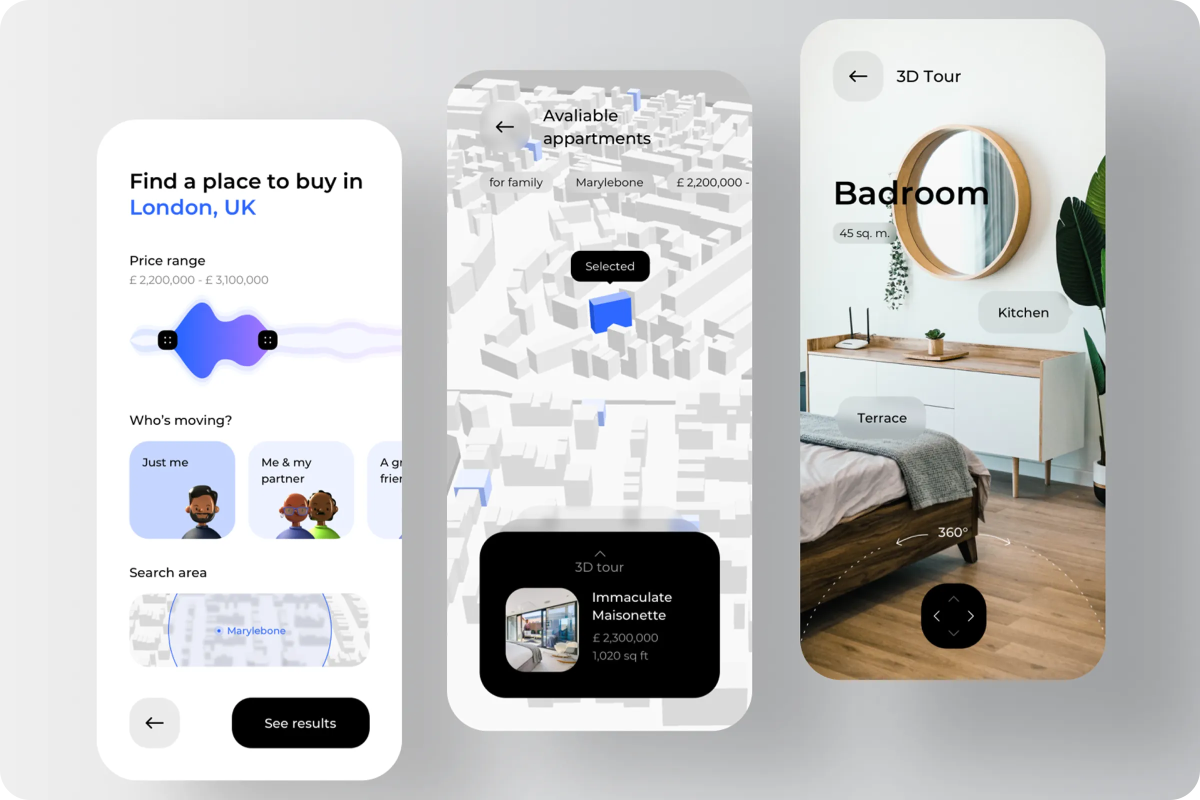 Homiq – Interactive 3D Real Estate Finder Mobile App