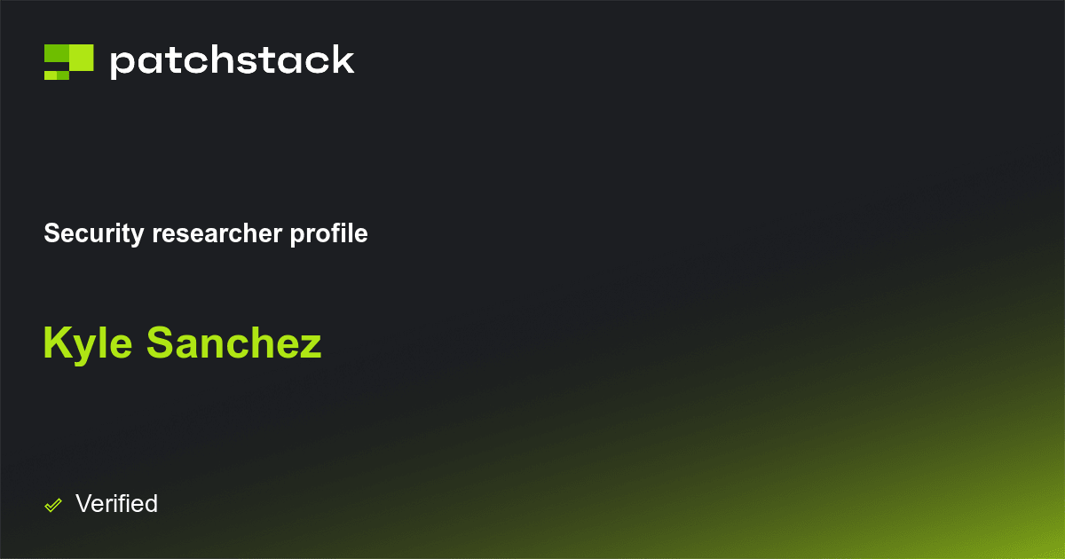 Kyle Sanchez - Patchstack Alliance Verified Researcher