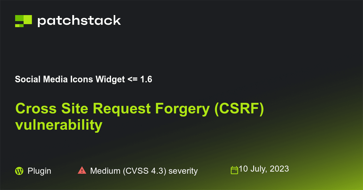 WordPress Social Media Icons Widget plugin