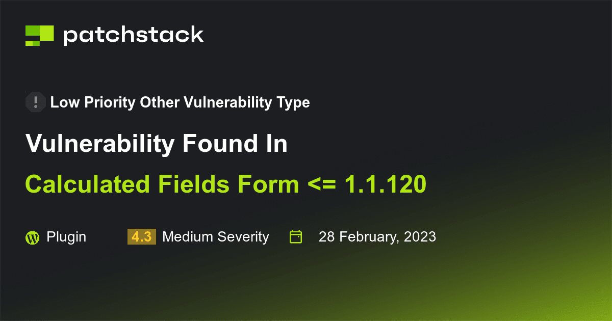 WordPress Calculated Fields Form plugin