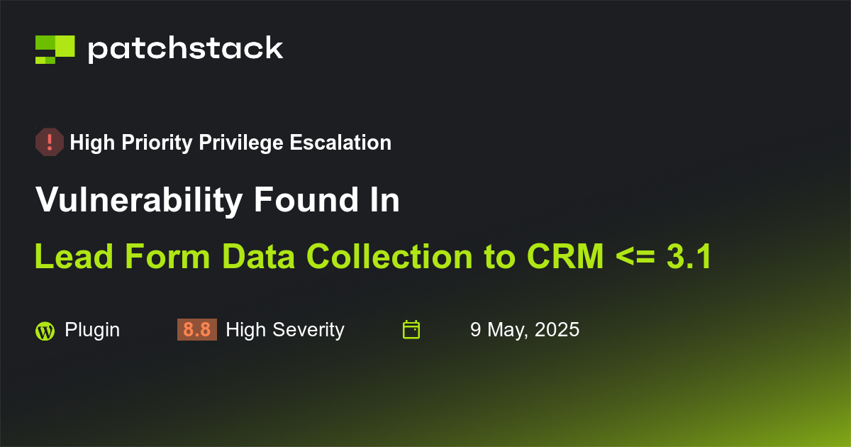 WordPress Lead Form Data Collection to CRM plugin