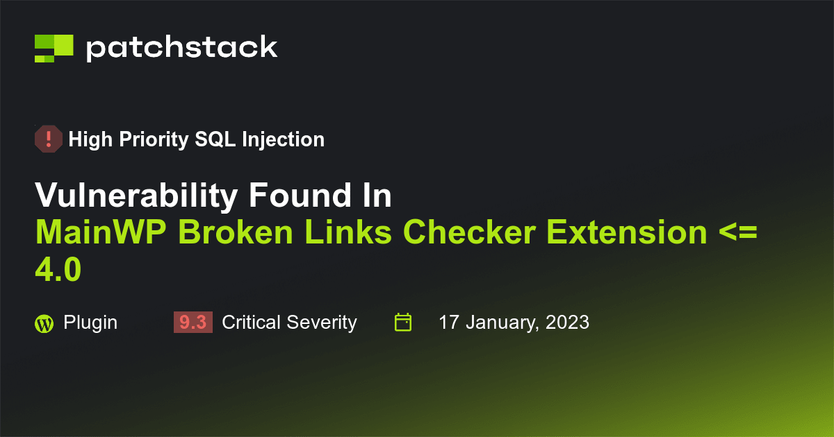 WordPress MainWP Broken Links Checker Extension Plugin