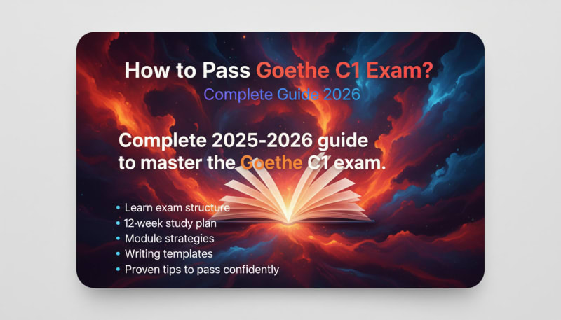 How to Pass Goethe C1 Exam? Complete Guide 2026 | German Online Tests