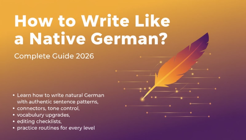 How to Write Like a Native German? Complete Guide 2026 | German Online ...