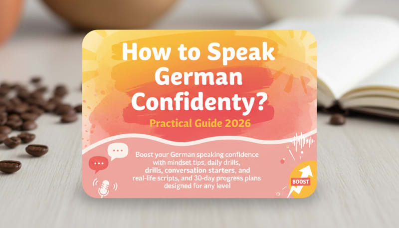 How to Speak German Confidently? Practical Guide 2026 | German Online Tests