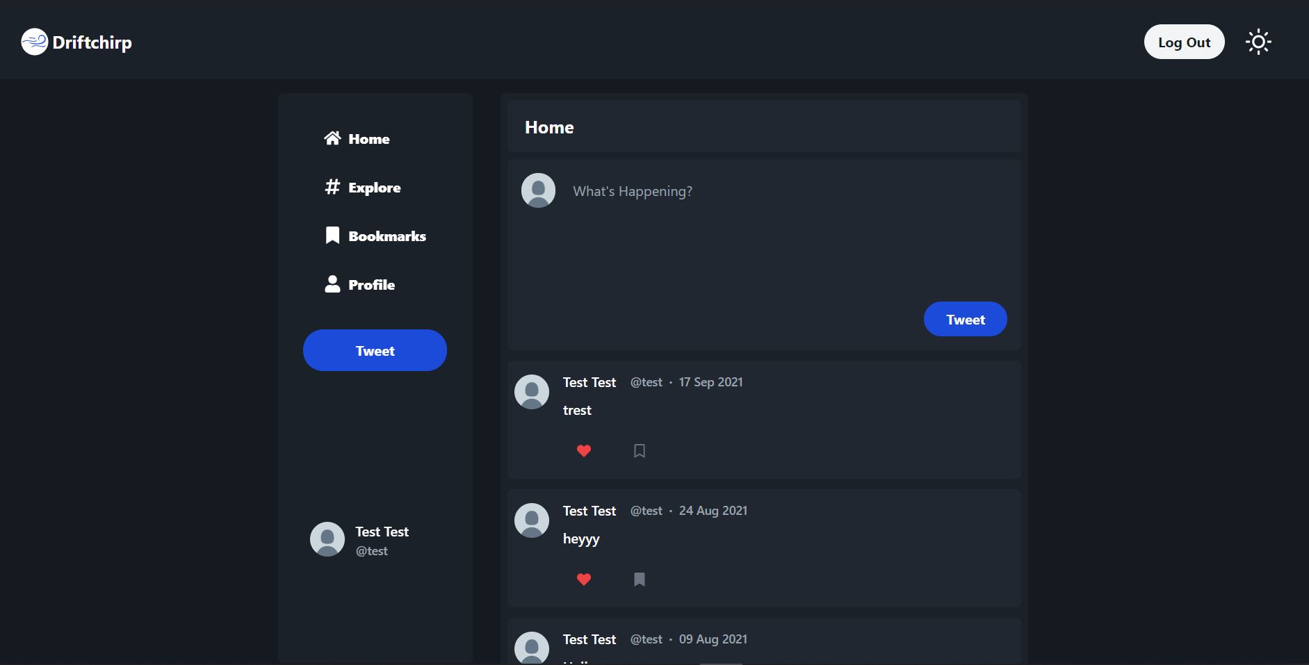 GitHub - duhbhavesh/driftchirp: Social Media Web App