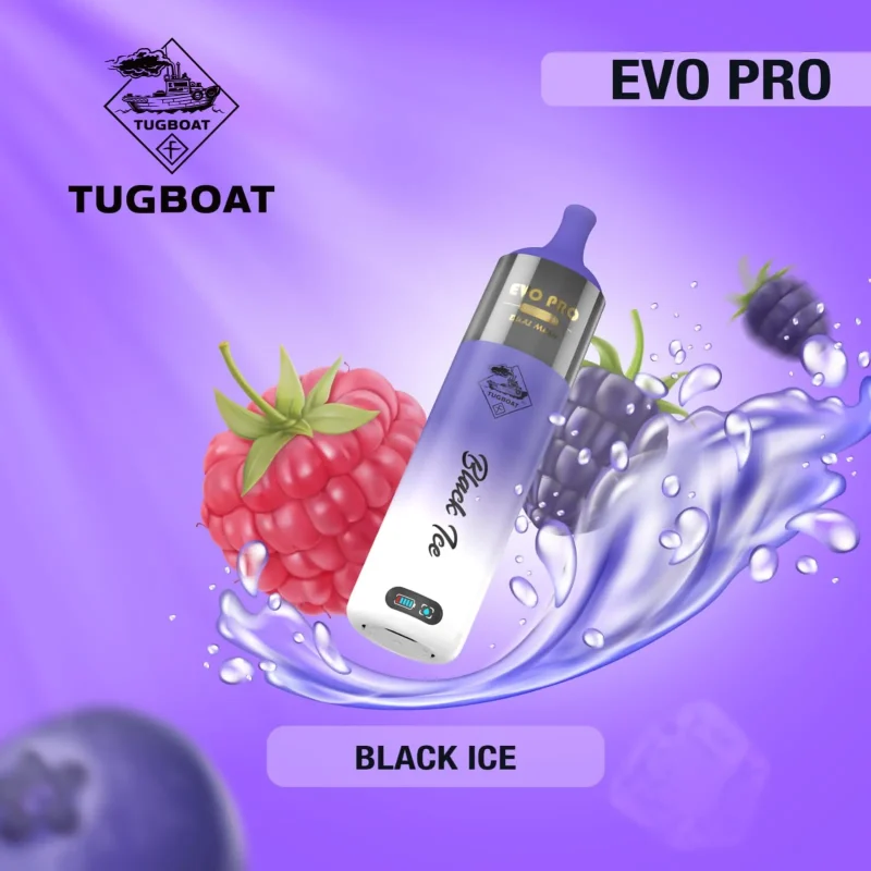 Black Ice – Tugboat Evo Pro 15000 Puffs at Vapesoko Nairobi