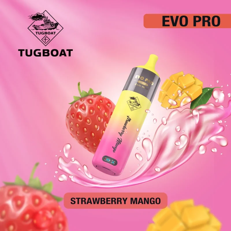 Buy Tugboat Evo Pro Strawberry Mango – 15000 Puffs at Vapesoko Nairobi