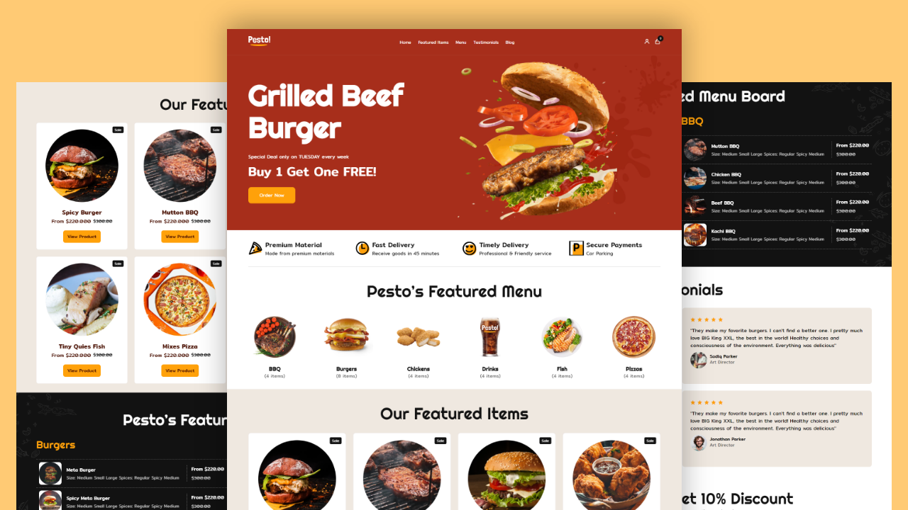 Create A Responsive Burger Restaurant Website Using Html Css And Javascript
