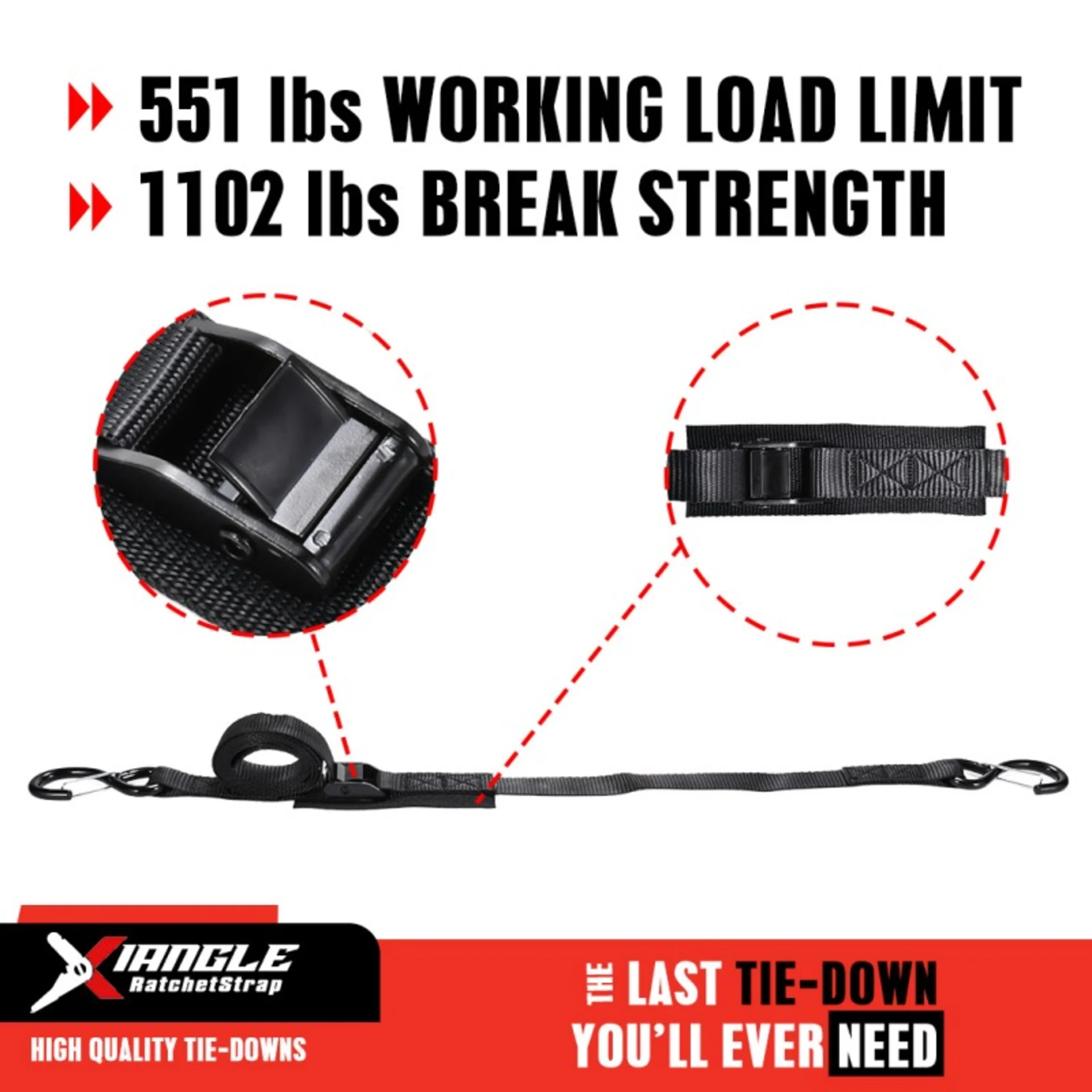 25mm Padded Cam Straps with Locking Hooks | Factory AU