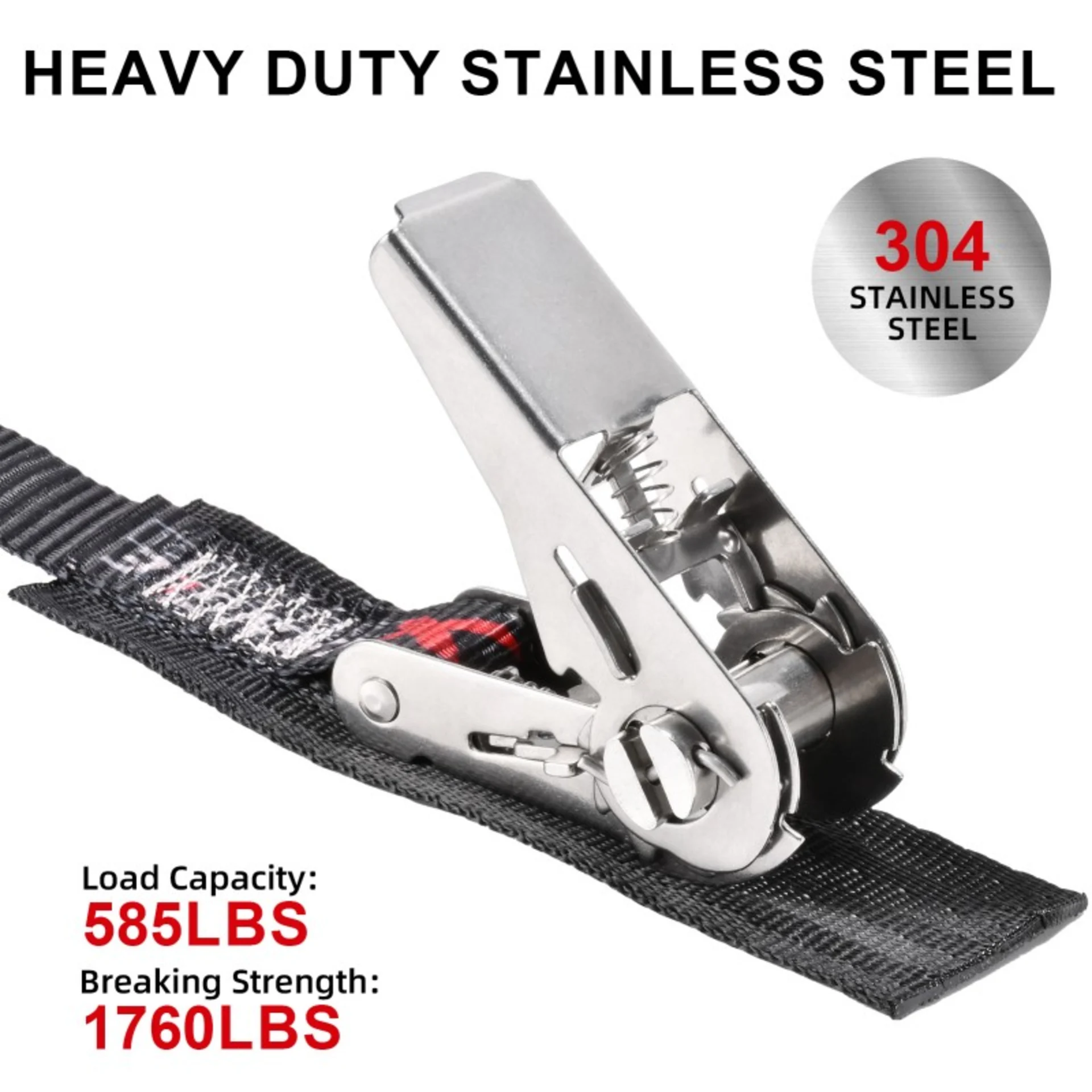 1" Stainless Thumb Ratchet Endless Strap | Factory OEM