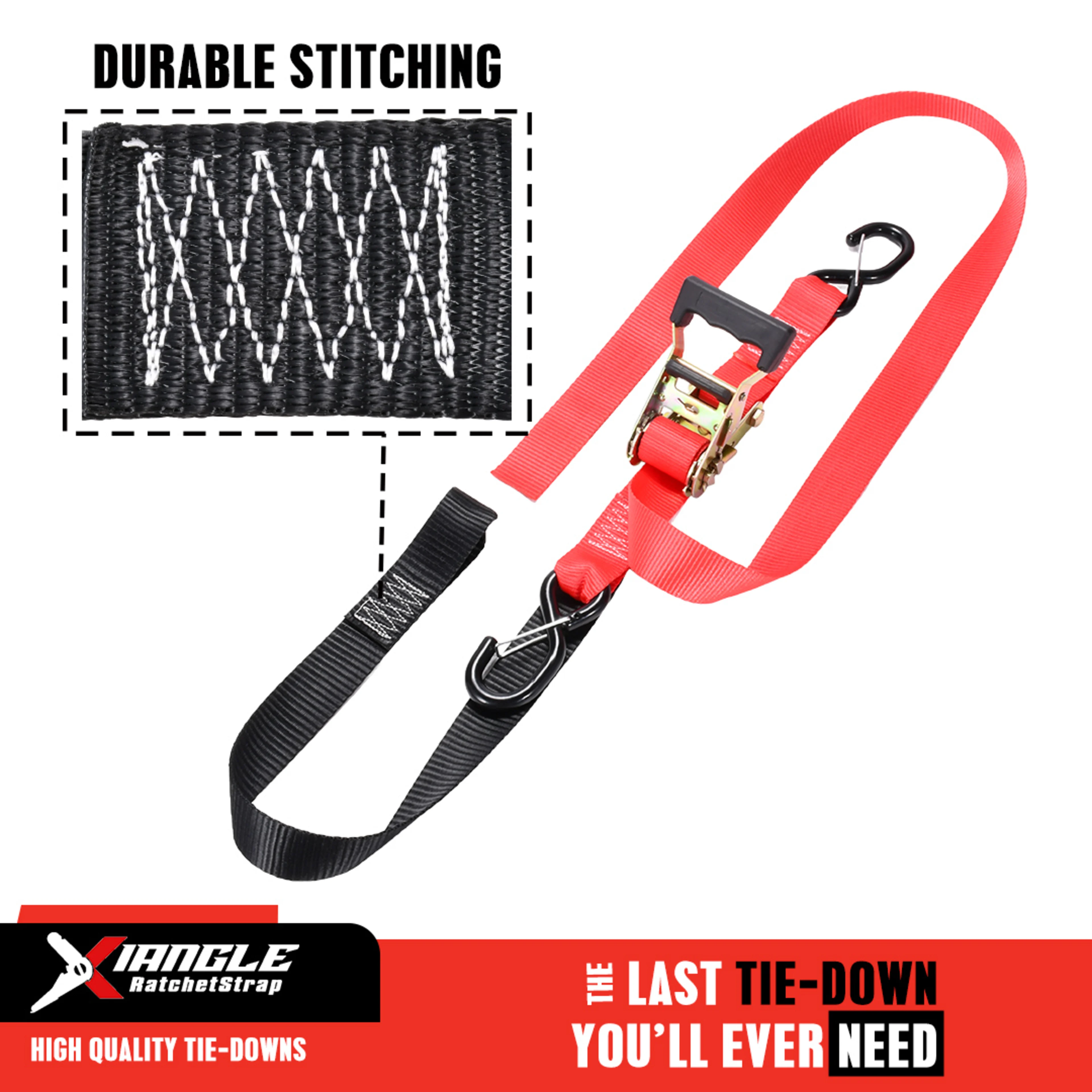 1.5" Ratchet Straps with Soft Loop & Locking Hook | OEM
