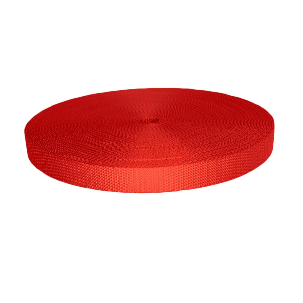 1-inch Heavy Duty Red Polyester Webbing - 3527 lbs BS