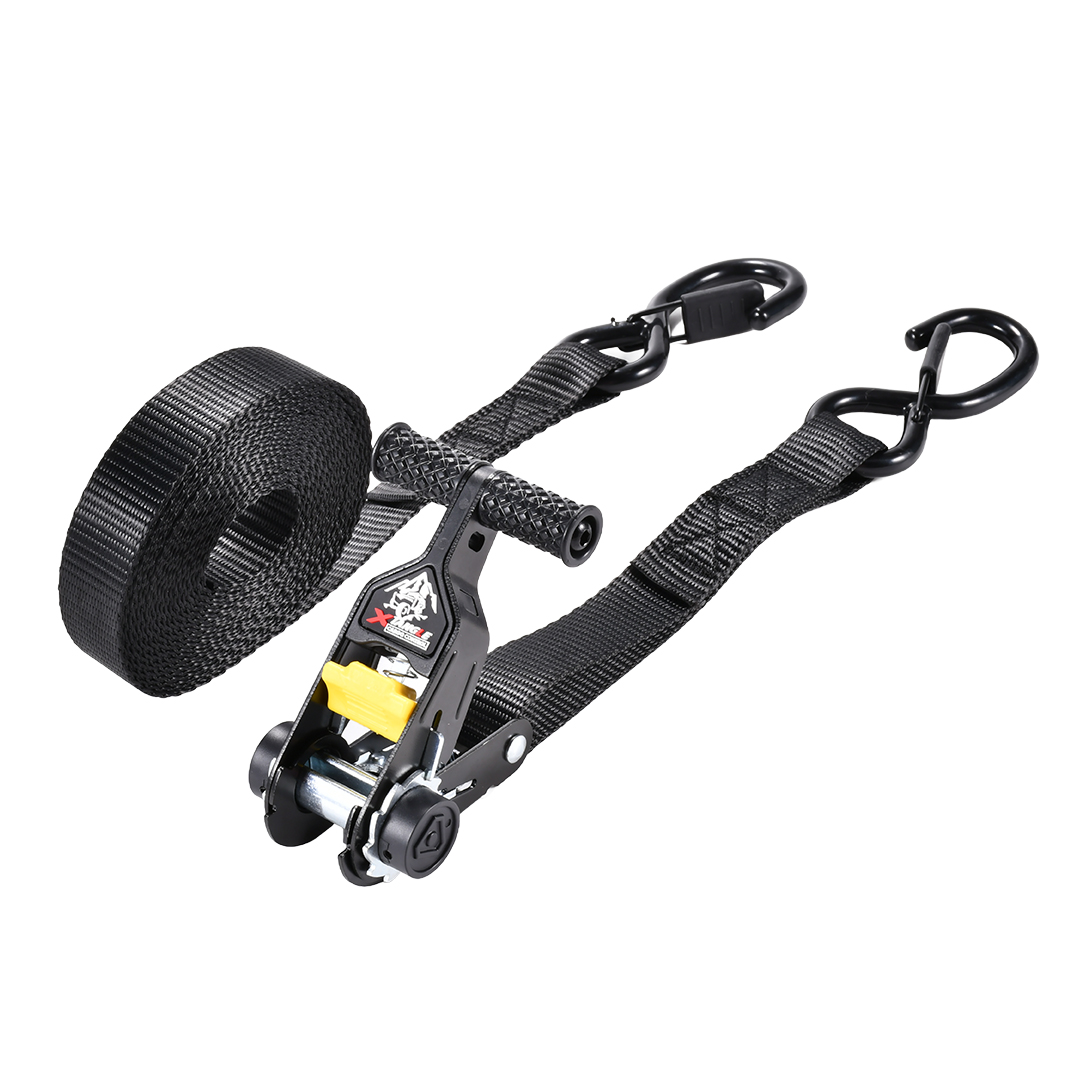 1-inch Spin Free Ratchet Strap with S-Hooks | 585 lbs WLL