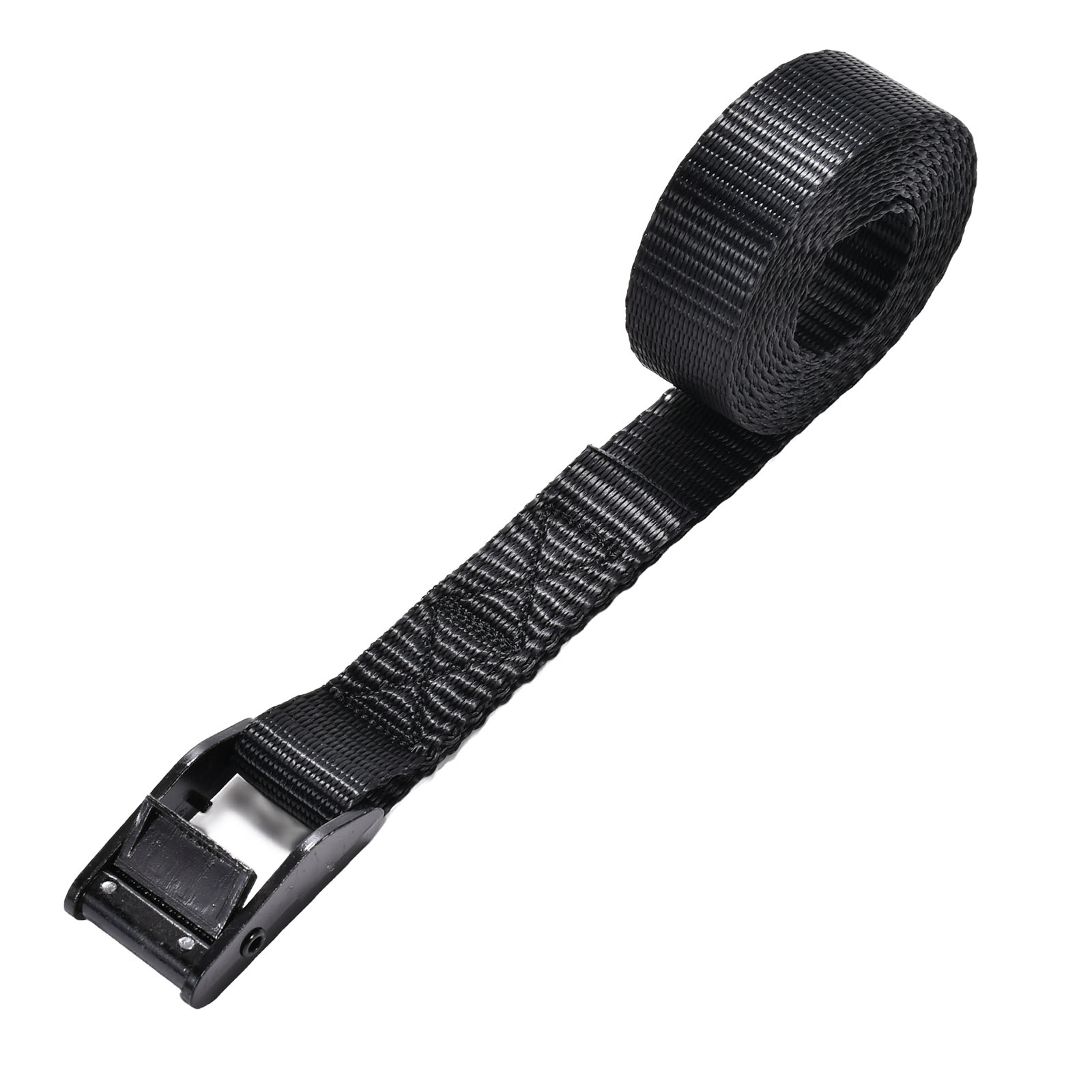 1-inch Black Round Head Endless Cam Buckle Strap - Custom Factory