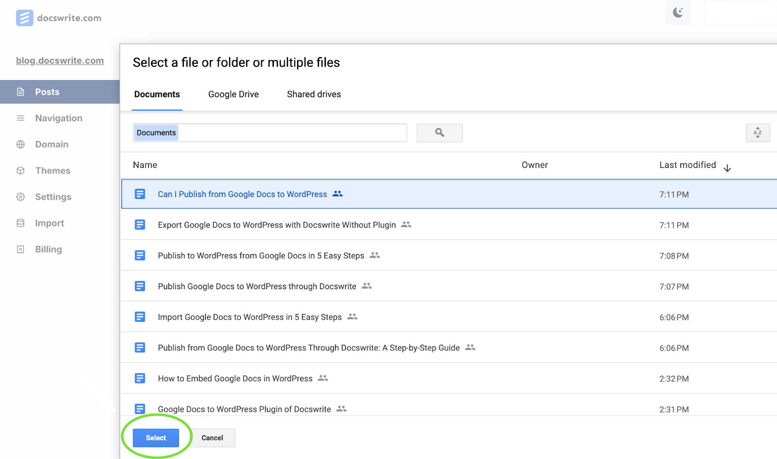 How to Add Google Docs to WordPress Effortlessly Using Docswrite
