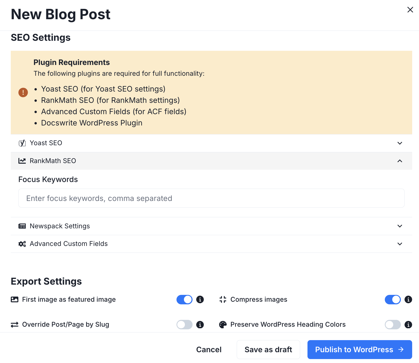 How to Integrate Docswrite with Rank Math SEO