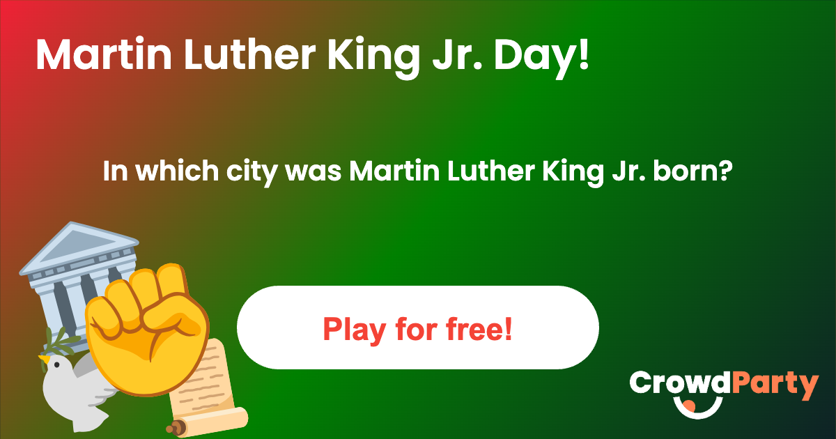 CrowdParty — Martin Luther King Jr. Day! — 45 Rounds