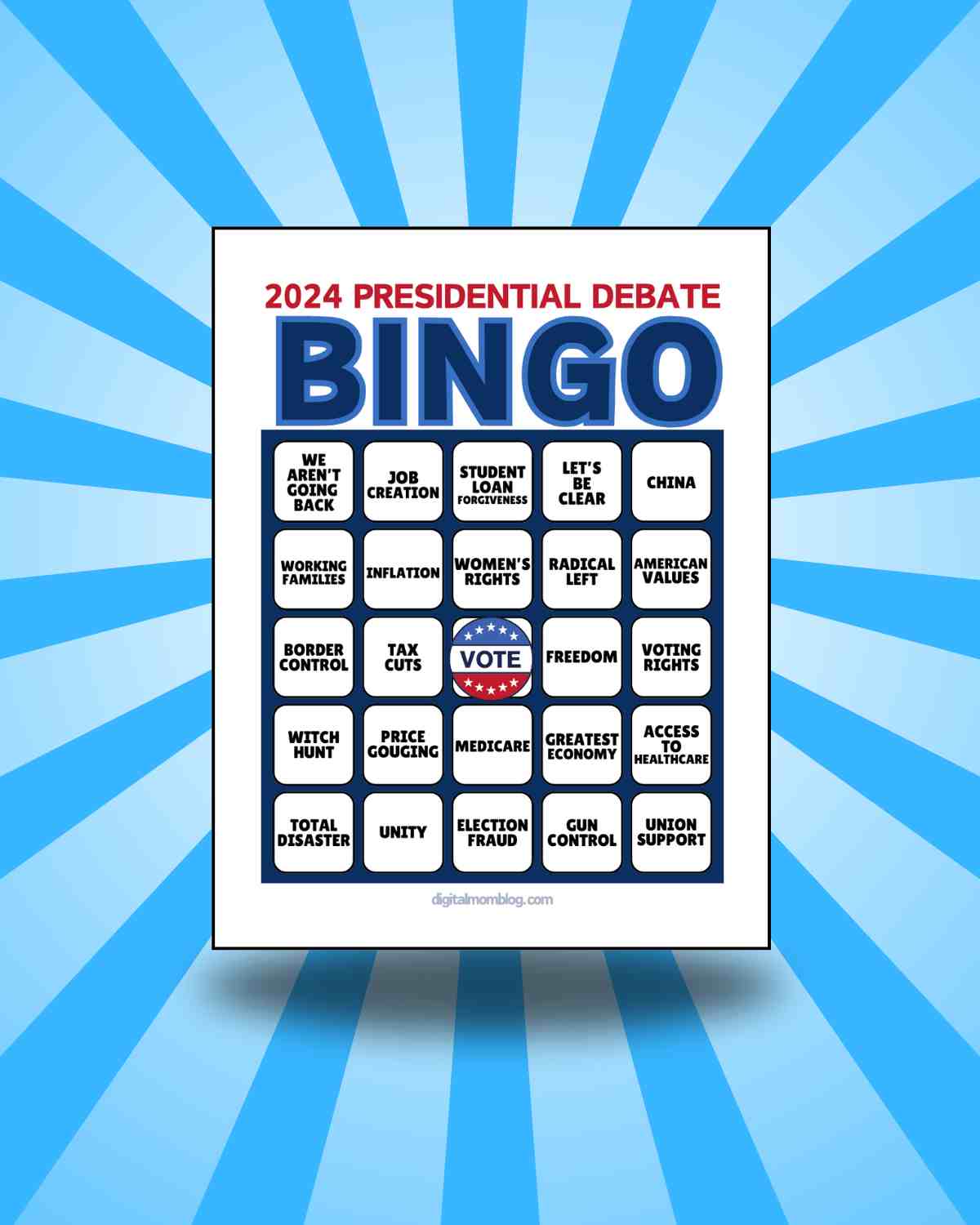 2024 Presidential Debate Bingo: Make Debate Night Fun Again