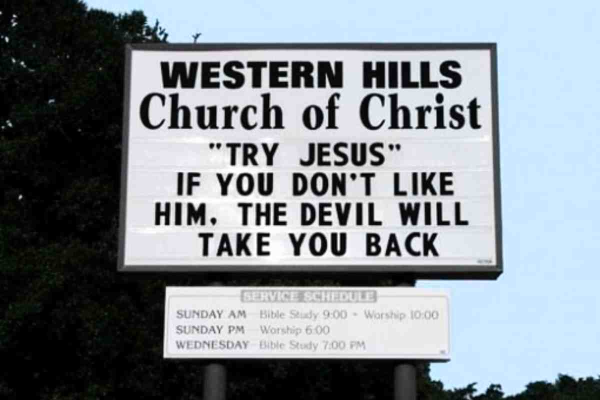 75 Funny Church Sign Sayings Proving God Created Humor