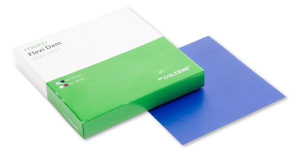 KOFFERDAM FLEXIDAM NON LATEX 15x15CM 30 STK BLÅ ROEKO Jacobsen Dental