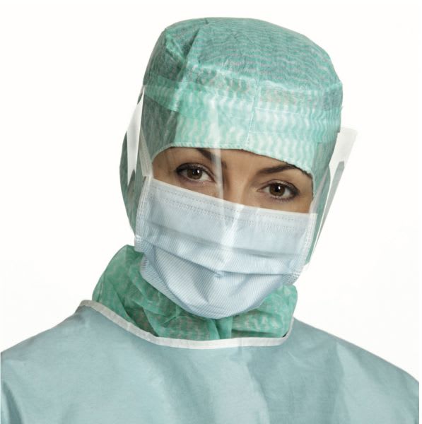 MUNNBIND KNYTING OG VISIR SPRUTSIKKERT 50 STK MØLNLYCKE Jacobsen Dental