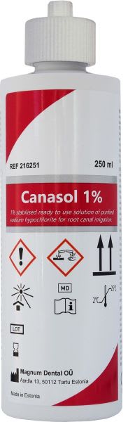 CANASOL NATRIUMHYPOKLORITT 1% 250 ML Jacobsen Dental
