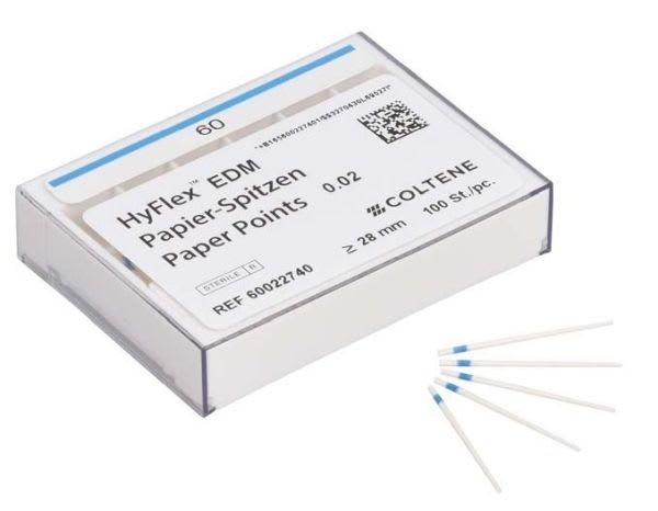 PAPIRSPISSER HY FLEX CM 60 TAPER 02 FARGEKODET 100 STK Jacobsen Dental